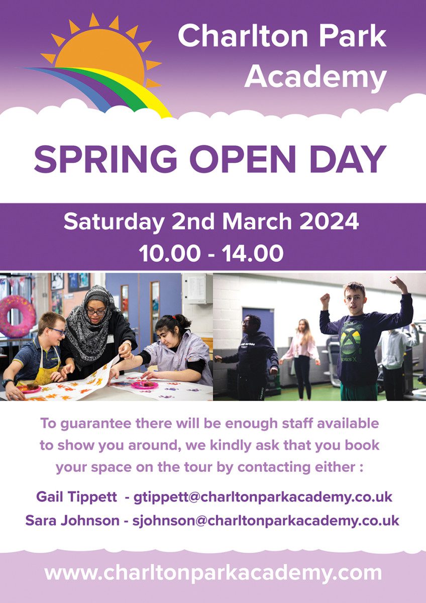 CPA Spring Open Day, Saturday 2nd March 2024 - Charlton Park Academy